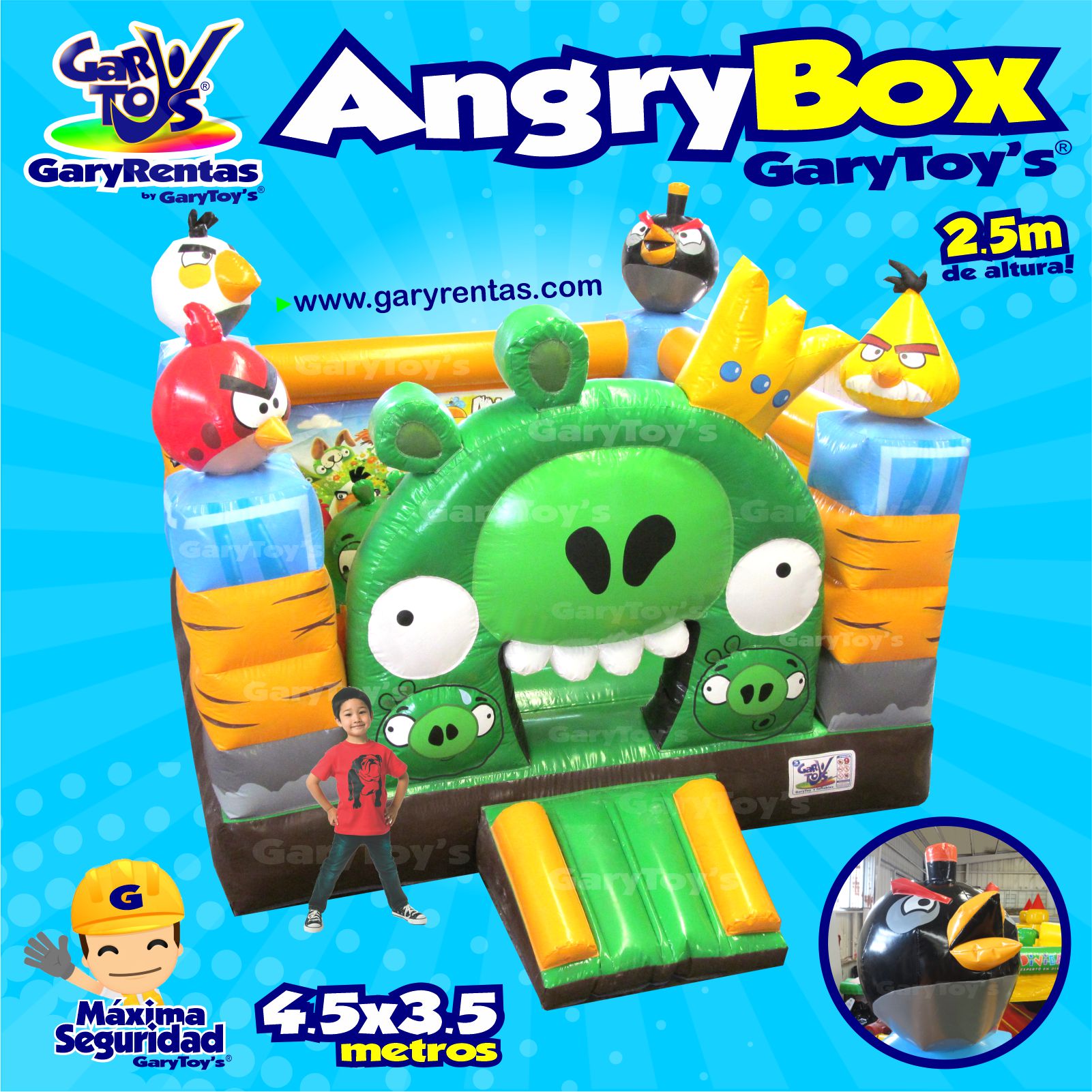 ANGRY BOX – Renta de brincolines | Brincolines en Renta | GaryRentas