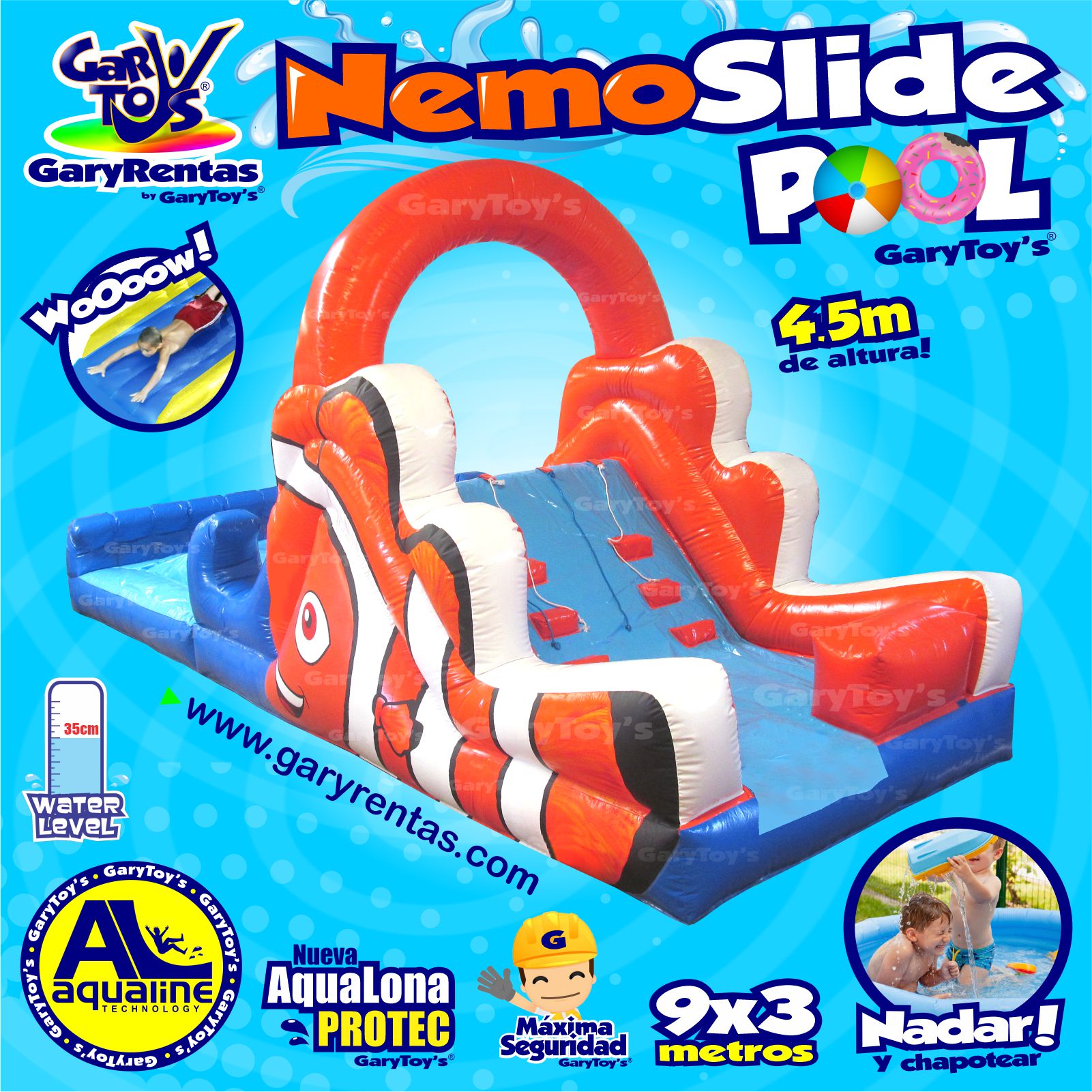 NEMO SLIDE POOL – Renta de brincolines | Brincolines en Renta | GaryRentas