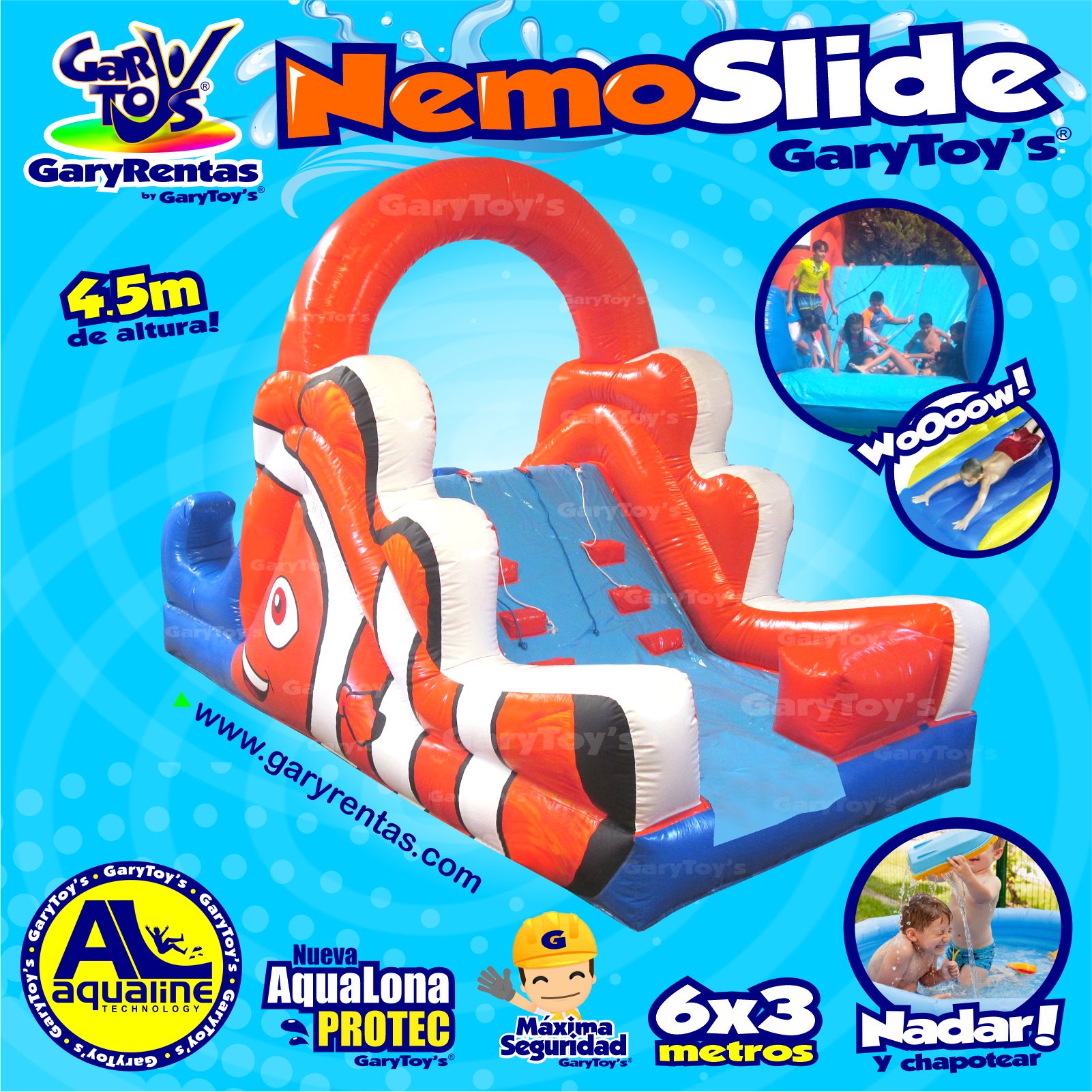 NEMO SLIDE – Renta de brincolines | Brincolines en Renta | GaryRentas