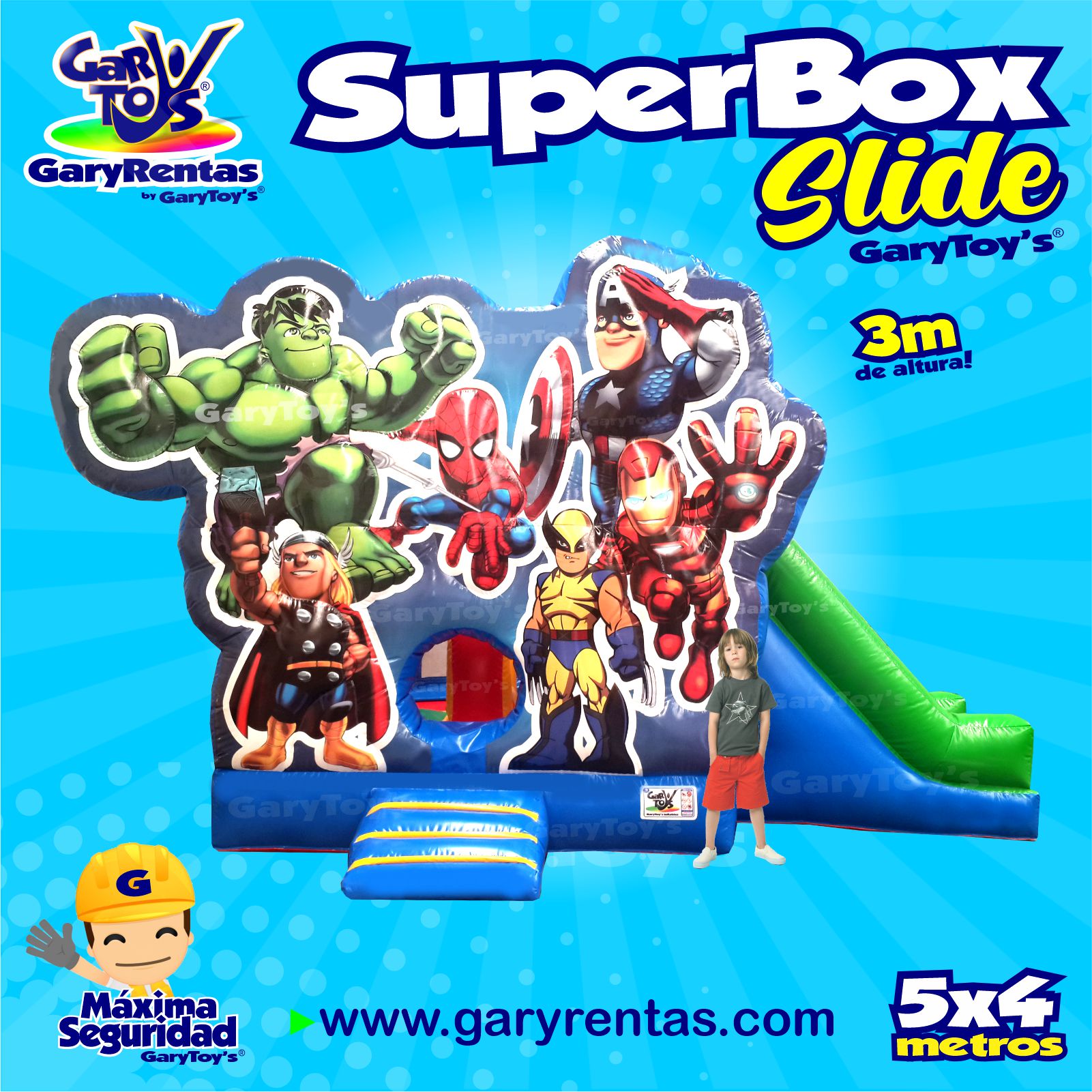 SUPER BOX SLIDE – Renta de brincolines | Brincolines en Renta | GaryRentas