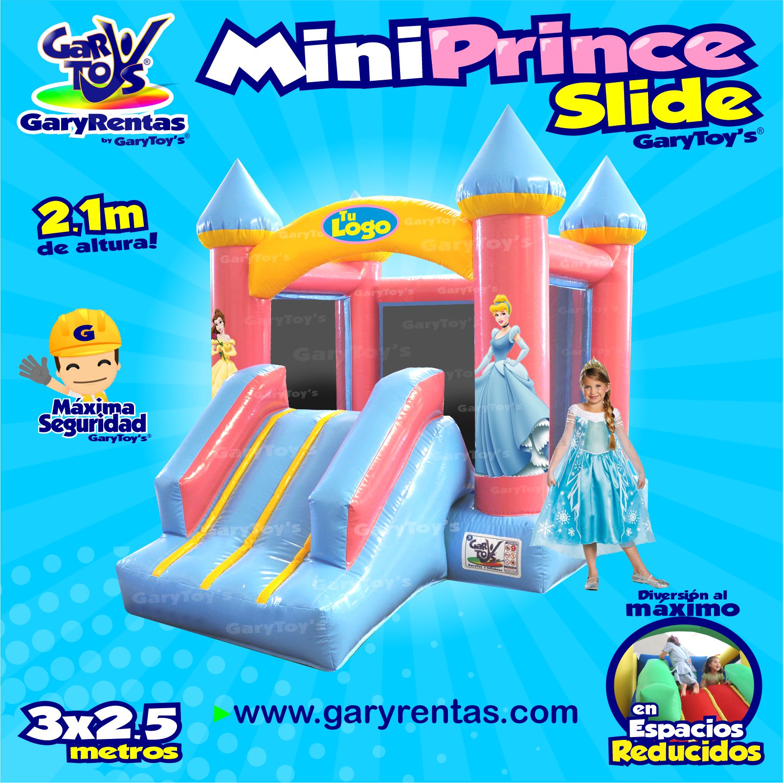 Mini Prince Slide Renta De Brincolines Brincolines En Renta