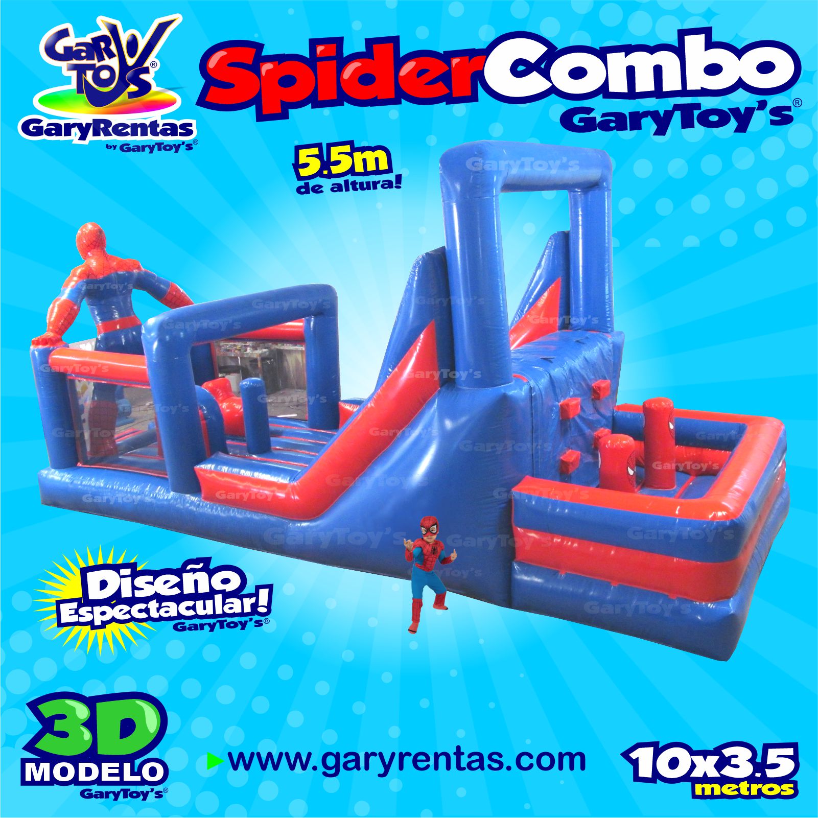 Spider Combo – Renta de brincolines | Brincolines en Renta | GaryRentas