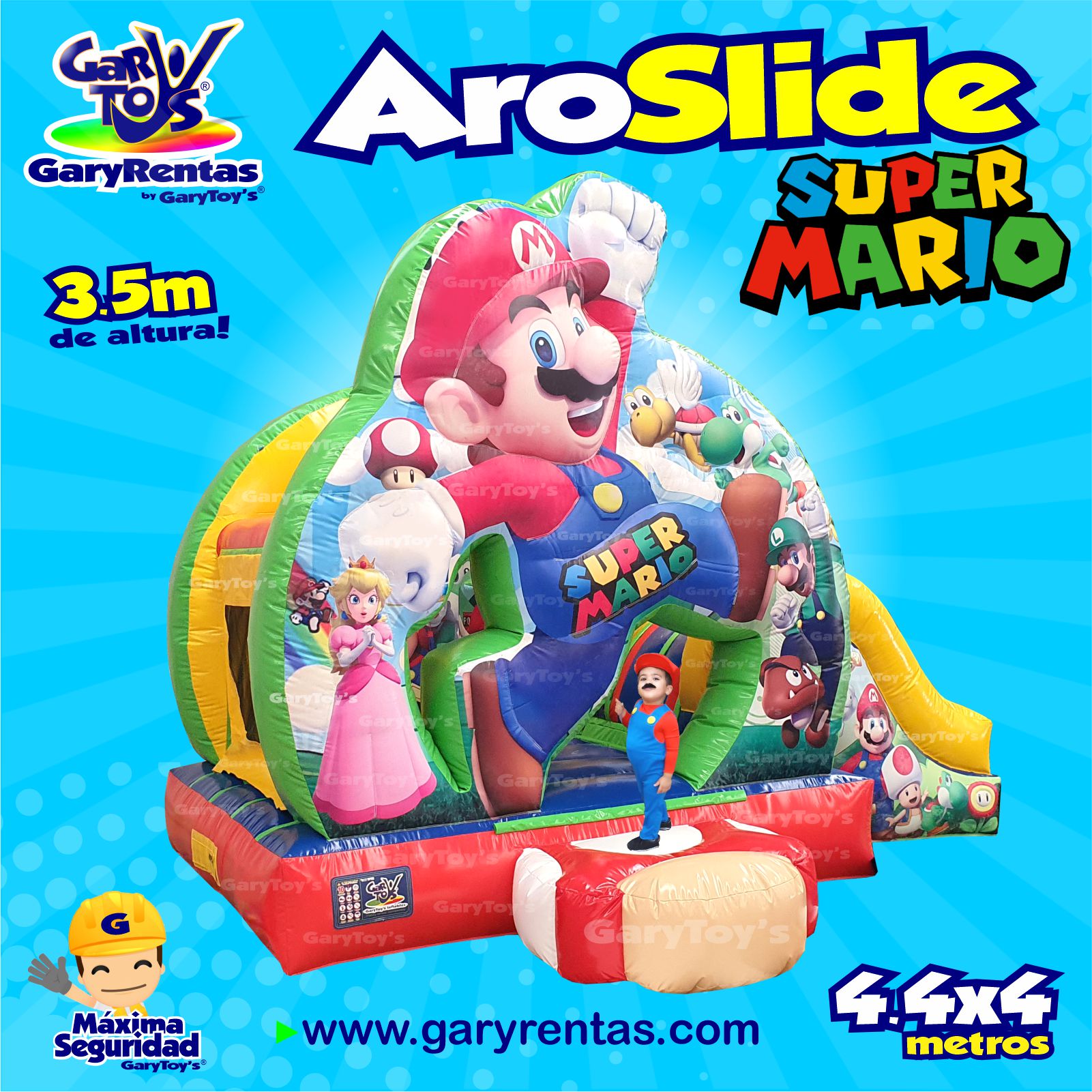 ARO SLIDE SUPER MARIO – Renta de brincolines | Brincolines en Renta ...