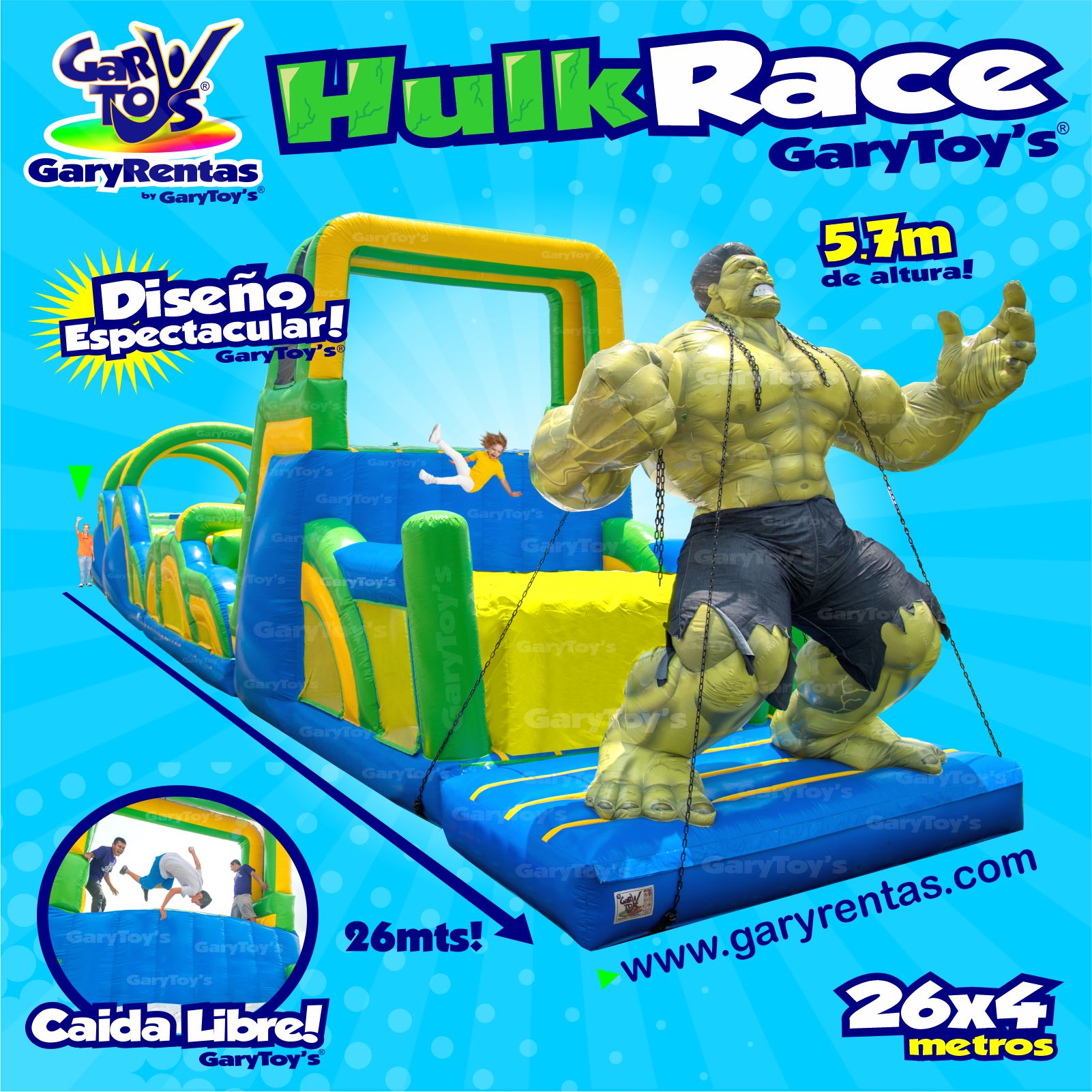 Hulk Race – Renta de brincolines | Brincolines en Renta | GaryRentas