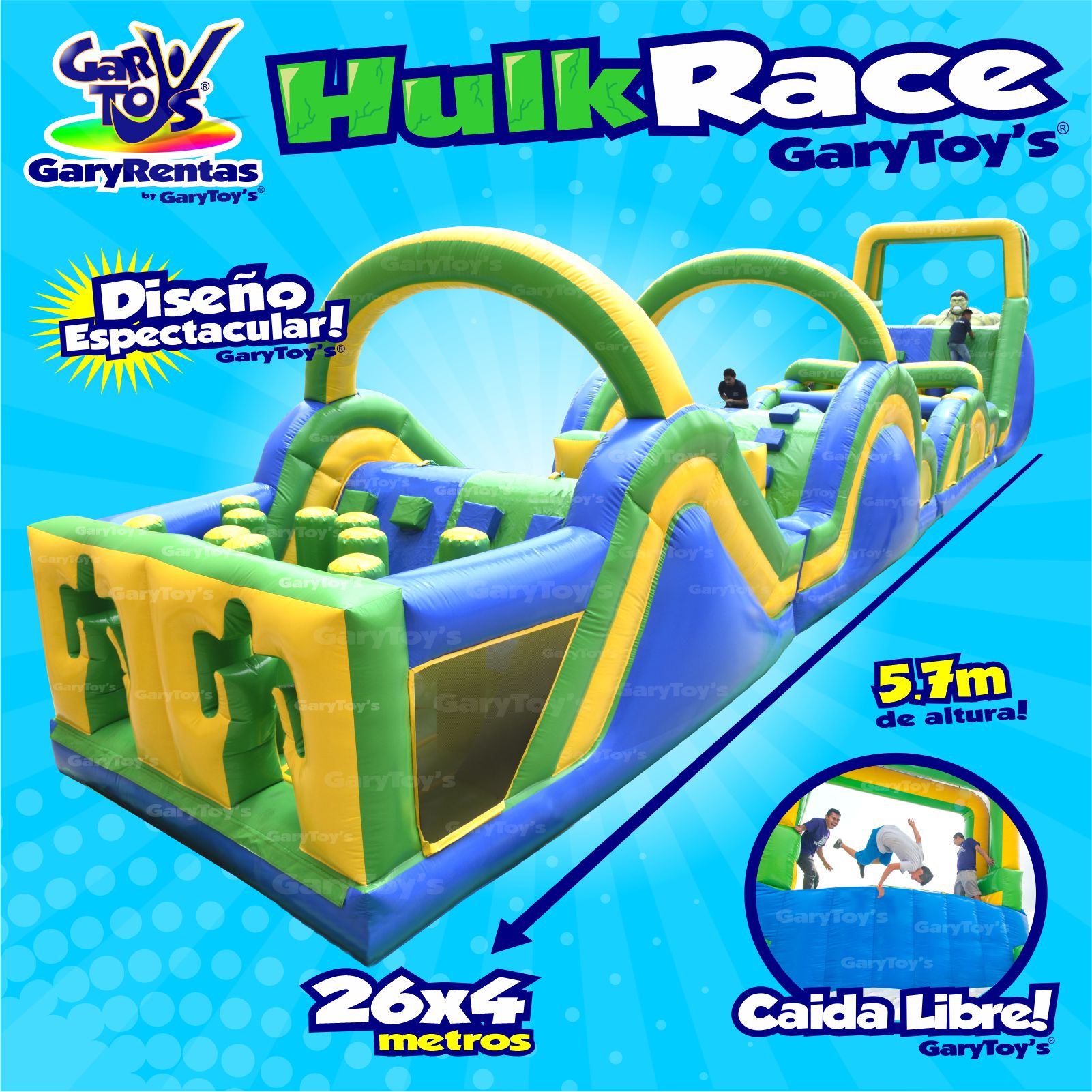 Hulk Race – Renta de brincolines | Brincolines en Renta | GaryRentas