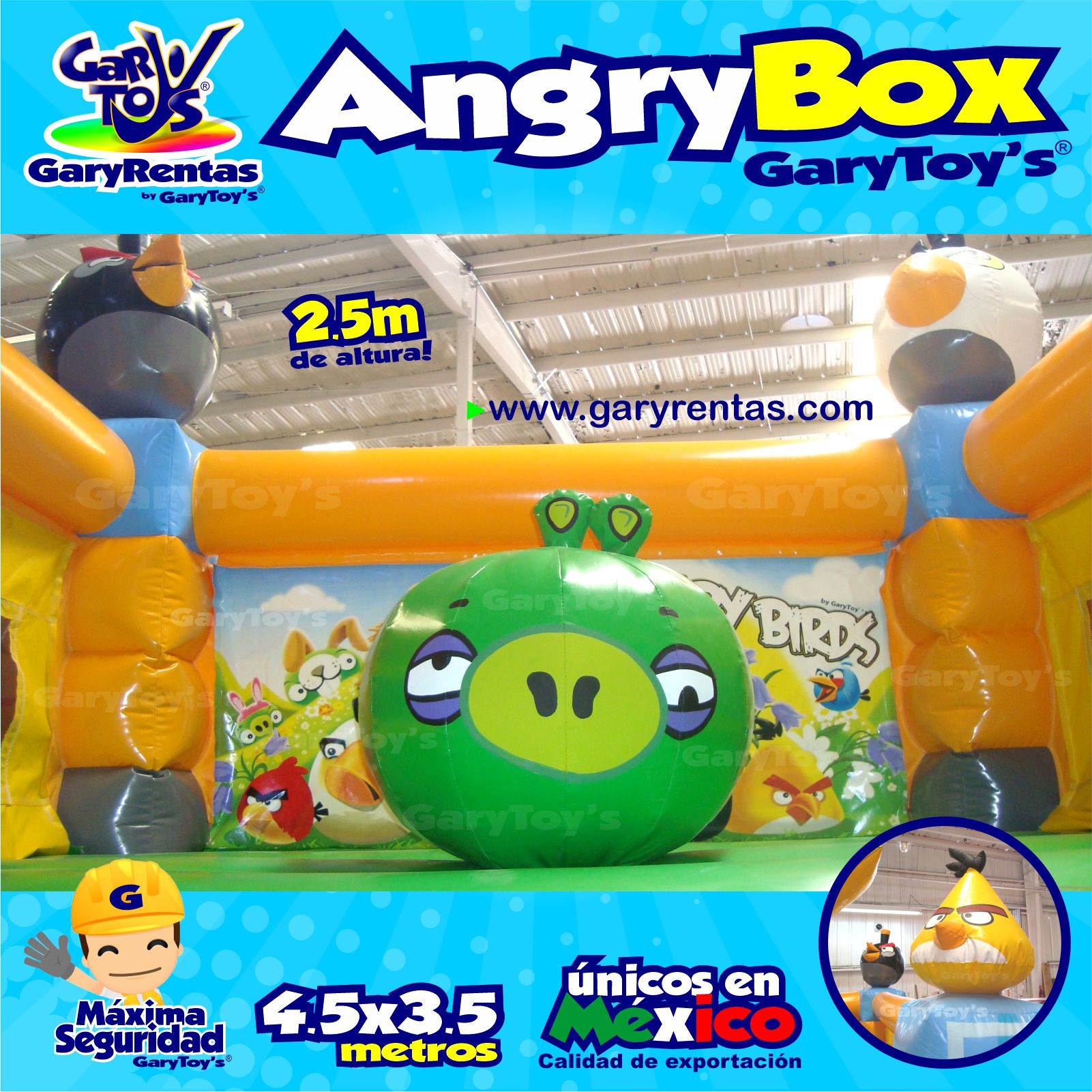 ANGRY BOX – Renta de brincolines | Brincolines en Renta | GaryRentas