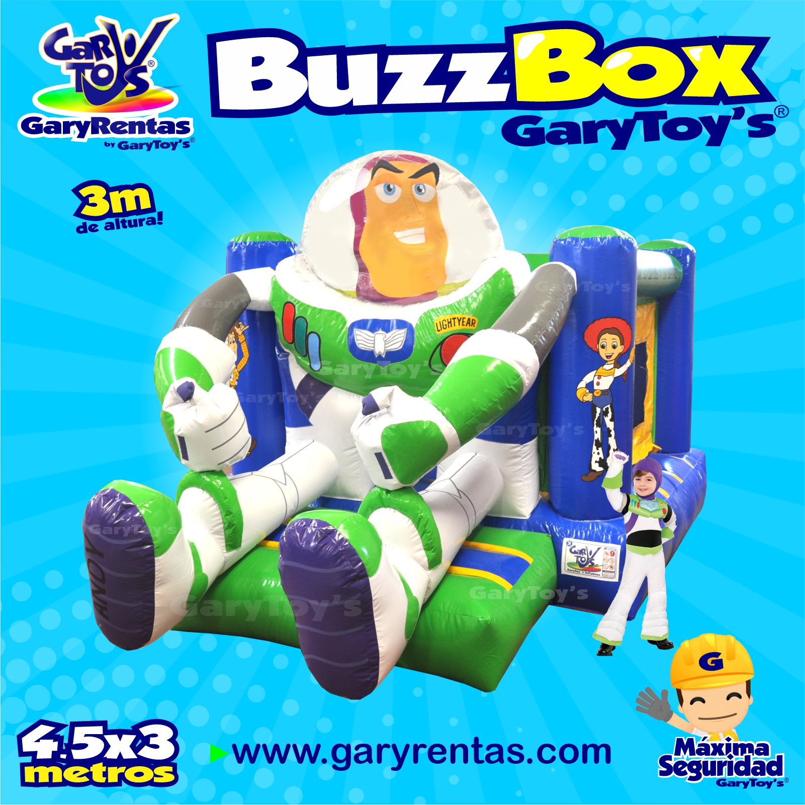 BUZZ BOX – Renta de brincolines | Brincolines en Renta | GaryRentas
