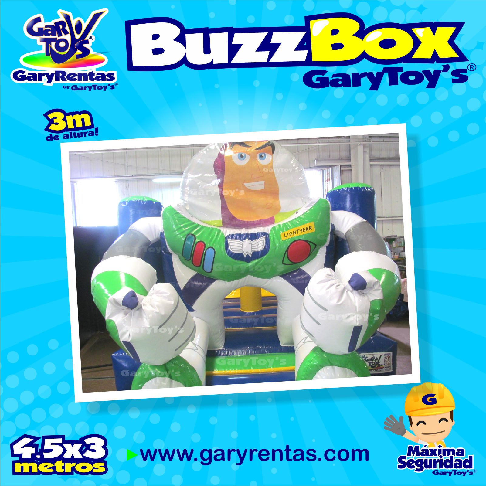 BUZZ BOX – Renta de brincolines | Brincolines en Renta | GaryRentas